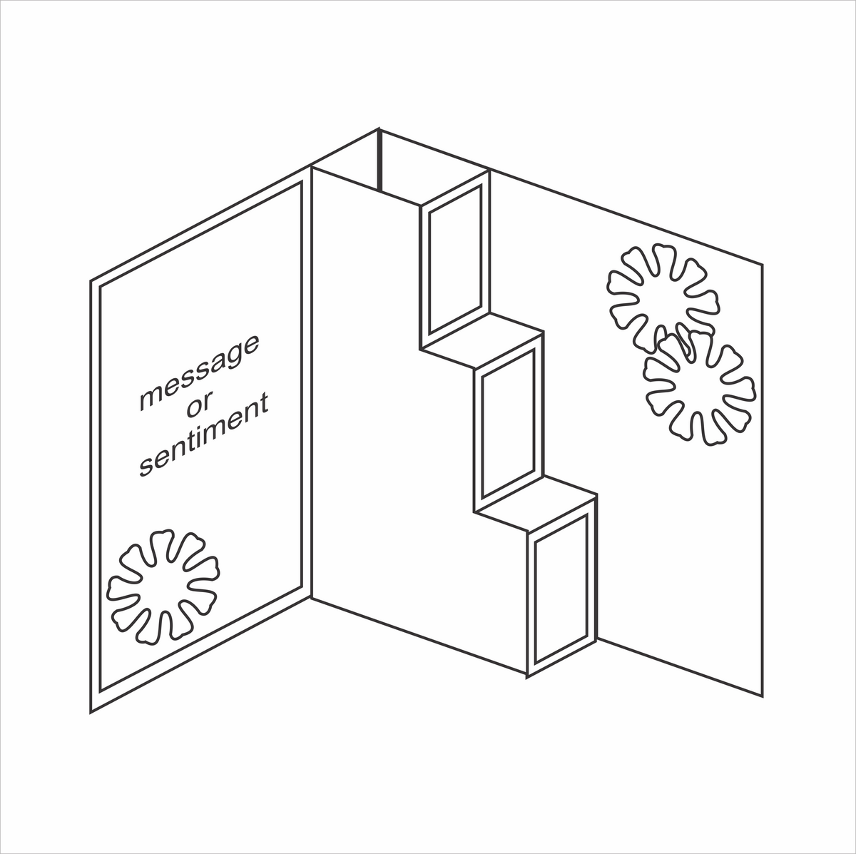 DL - Fancy Fold 4 - 3 Step Stair Card – Scrap'n'Season